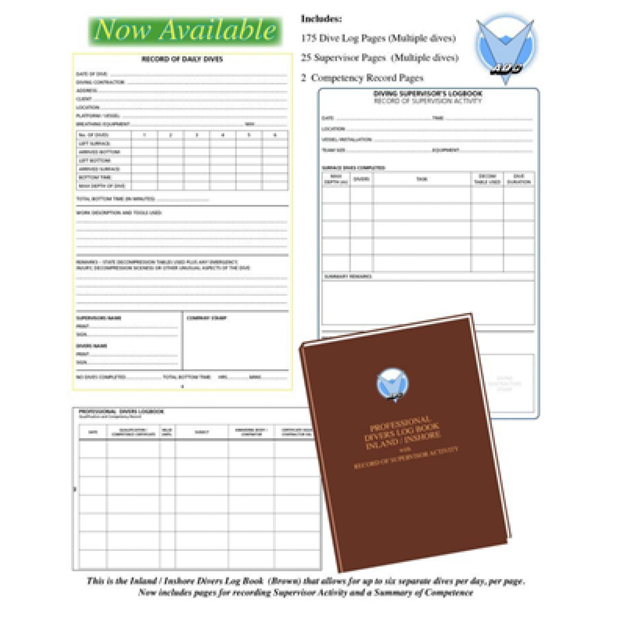 ADC Commercial Divers Logbook